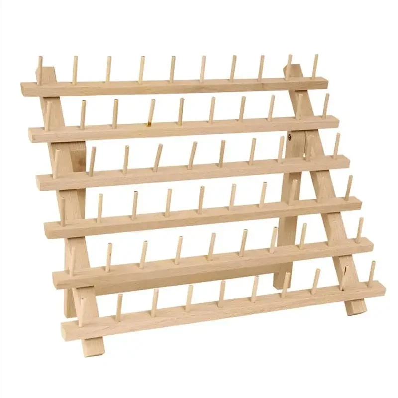 Foldable-Wooden-Thread-Rack-60-Spools-Sewing-Embroidery-Sturdy-Thread ...