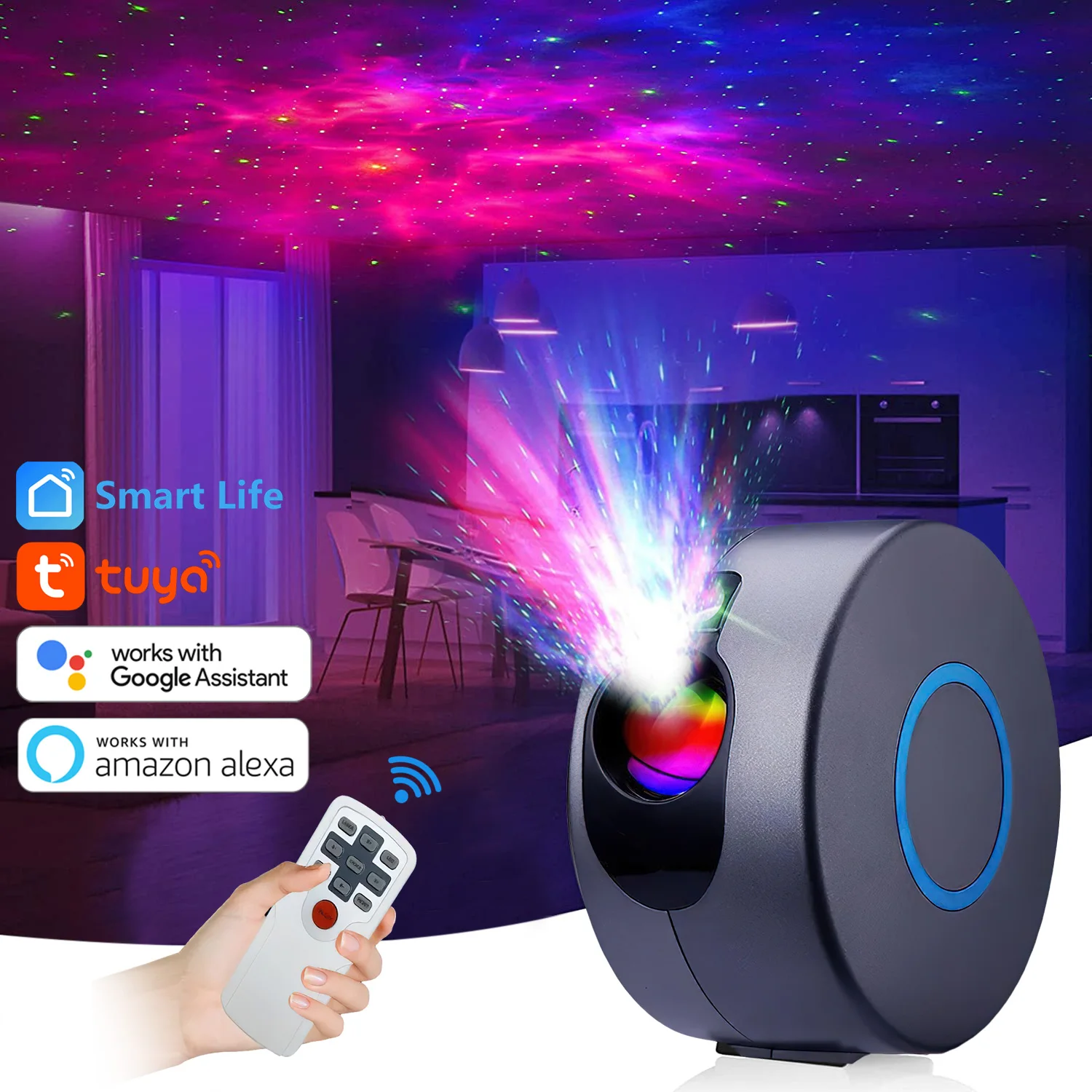 Colorful-Star-Projector-Light-Nebula-Cloud-Night-Light-Dynamic-Galaxy ...