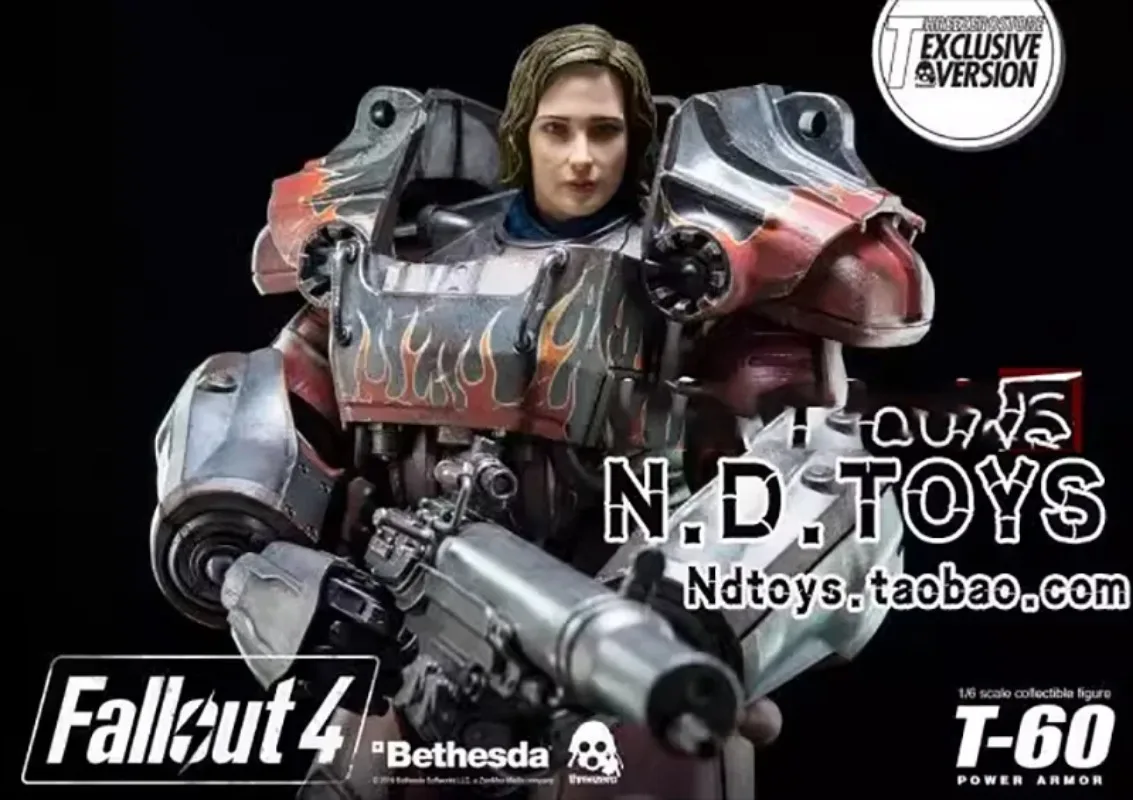 Spot Original 3A Threezer Fallout 4 T-60 Power Armor Atomic Cat Painted ...