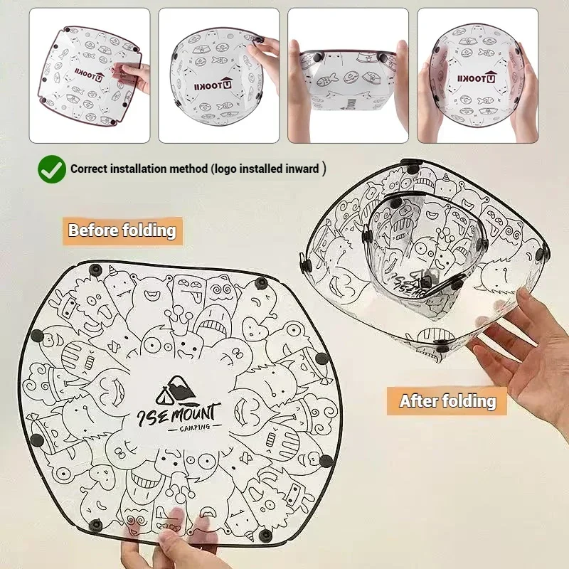Outdoor Lightweight Folding Tableware Portable Bowl Dinner Plate Coffee ...