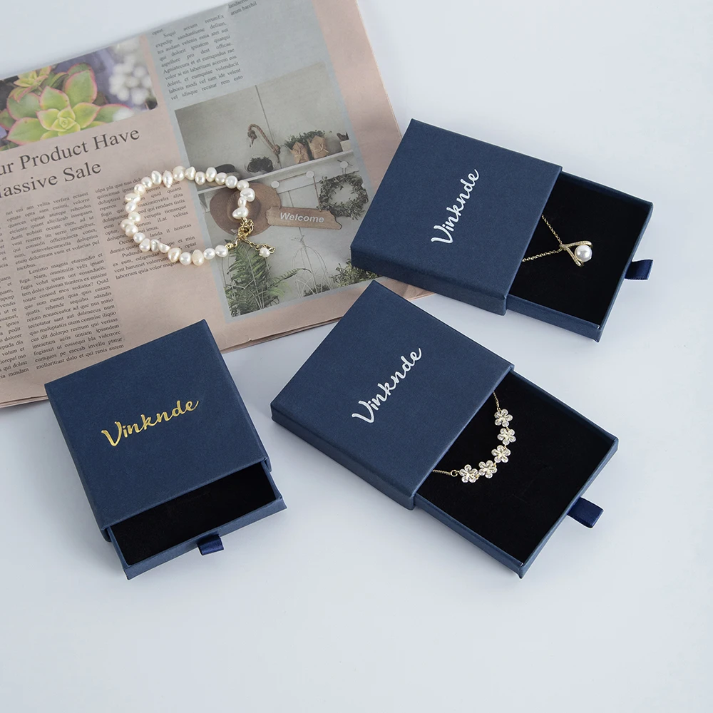 Kraft-Paper-Jewelry-Box-Storage-Necklace-Ring-Luxury-Drawer-Case-9x9x1 ...