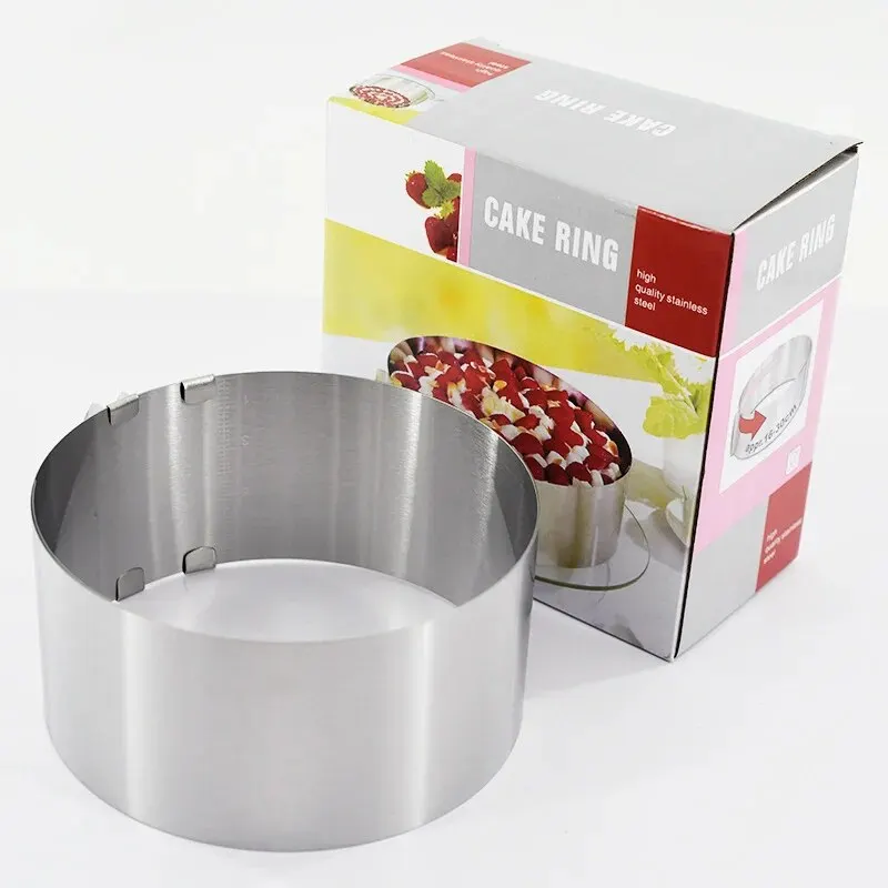 6-12-Inch-Adjustable-Stainless-Steel-Mousse-Ring-Baking-Tool-Cake-Ring ...