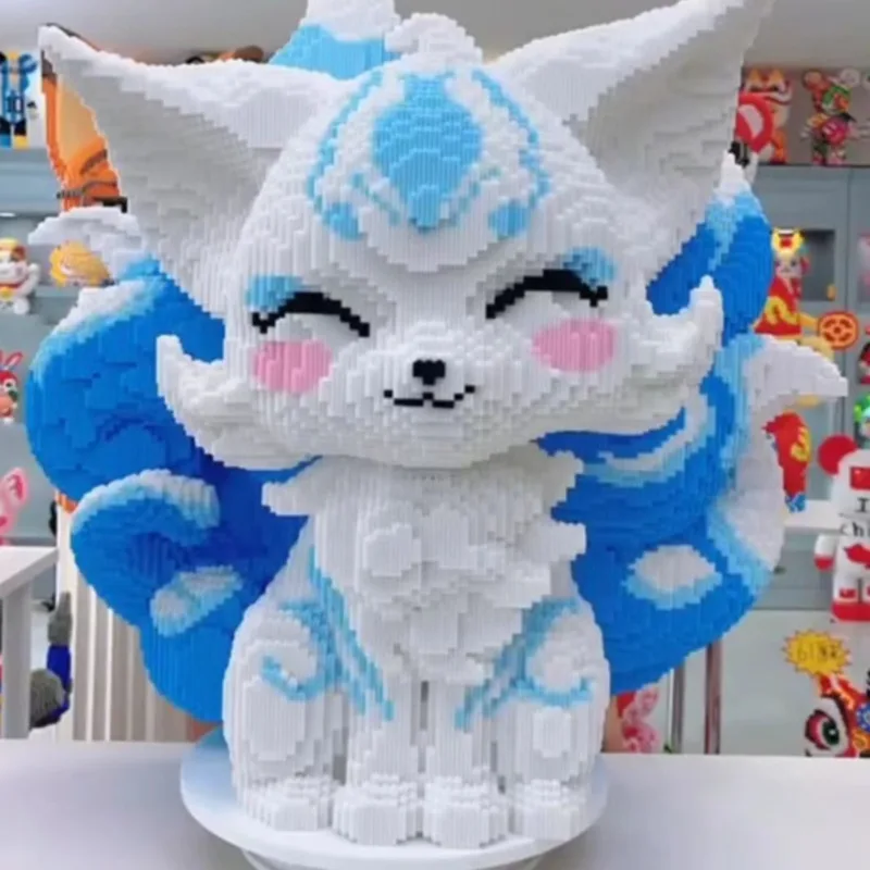 Nine-Tailed-Fox-Assembly-Block-Puzzle-DIY-Building-Block-Brinquedo ...