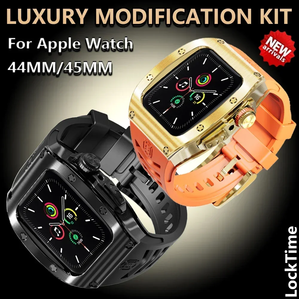Luxury-Modification-Mod-Kit-for-Apple-Watch-9-8-7-Case-Strap-45mm-44mm ...