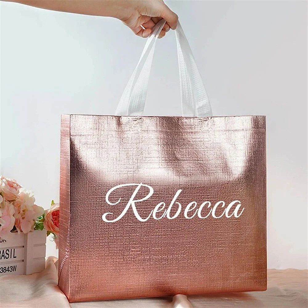 Personalized-Packaging-Bag-Bridal-Party-Gifts-Pink-Tote-Bags-Package ...