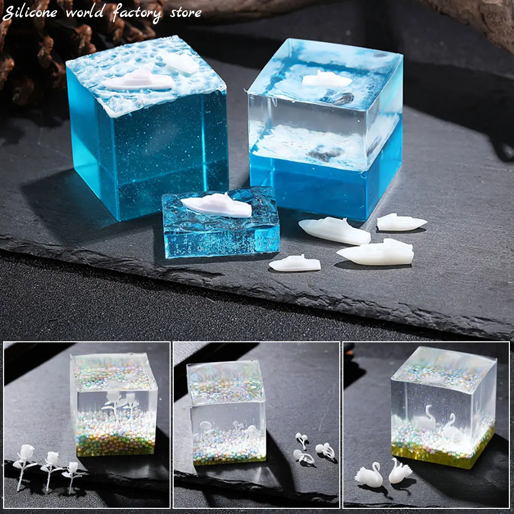 Silicone-world-Mini-Resin-Filling-Material-Rose-Swan-Ocean-Epoxy ...