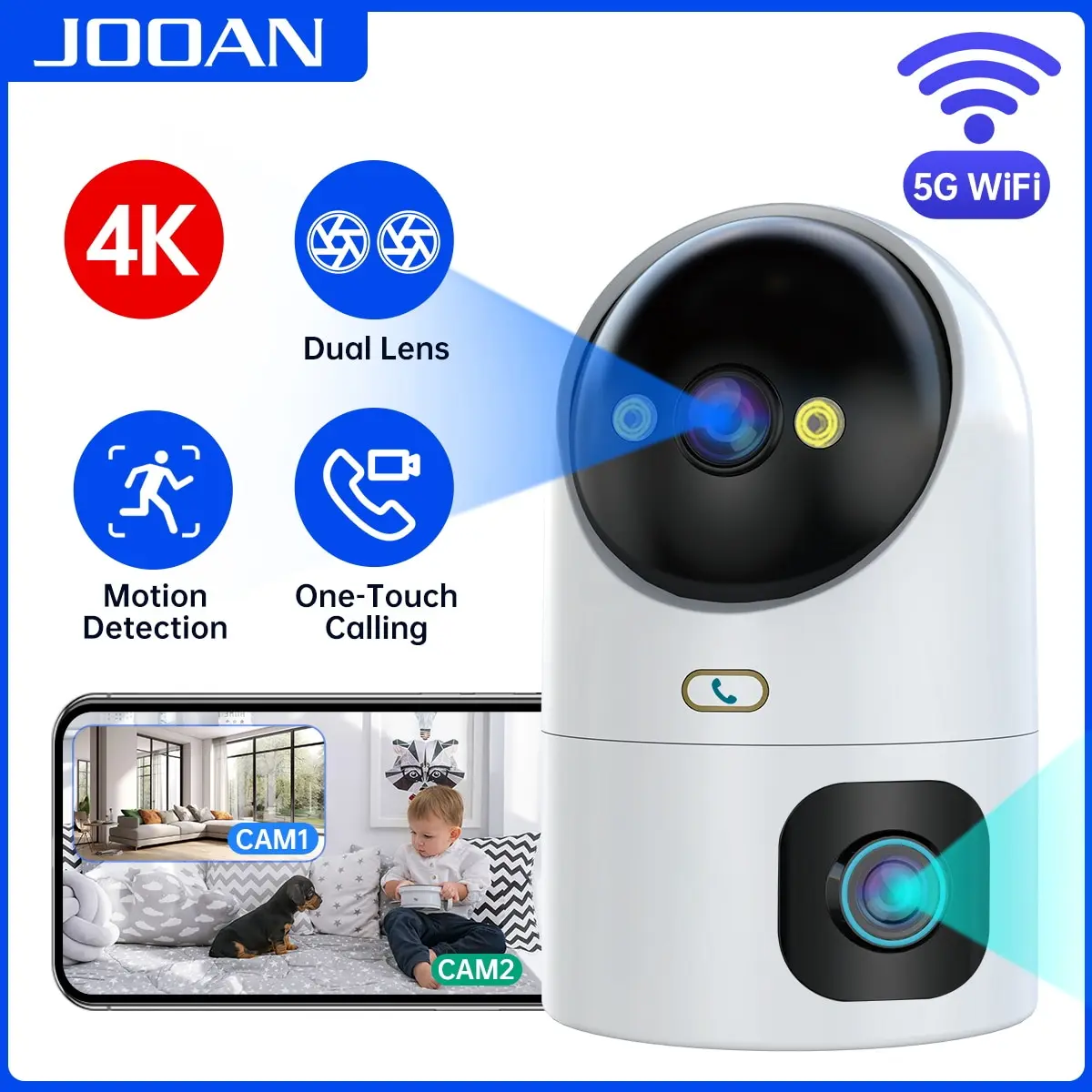 JOOAN-4K-PTZ-IP-Camera-10X-Zoom-Dual-Lens-Auto-Tracking-WiFi-CCTV ...