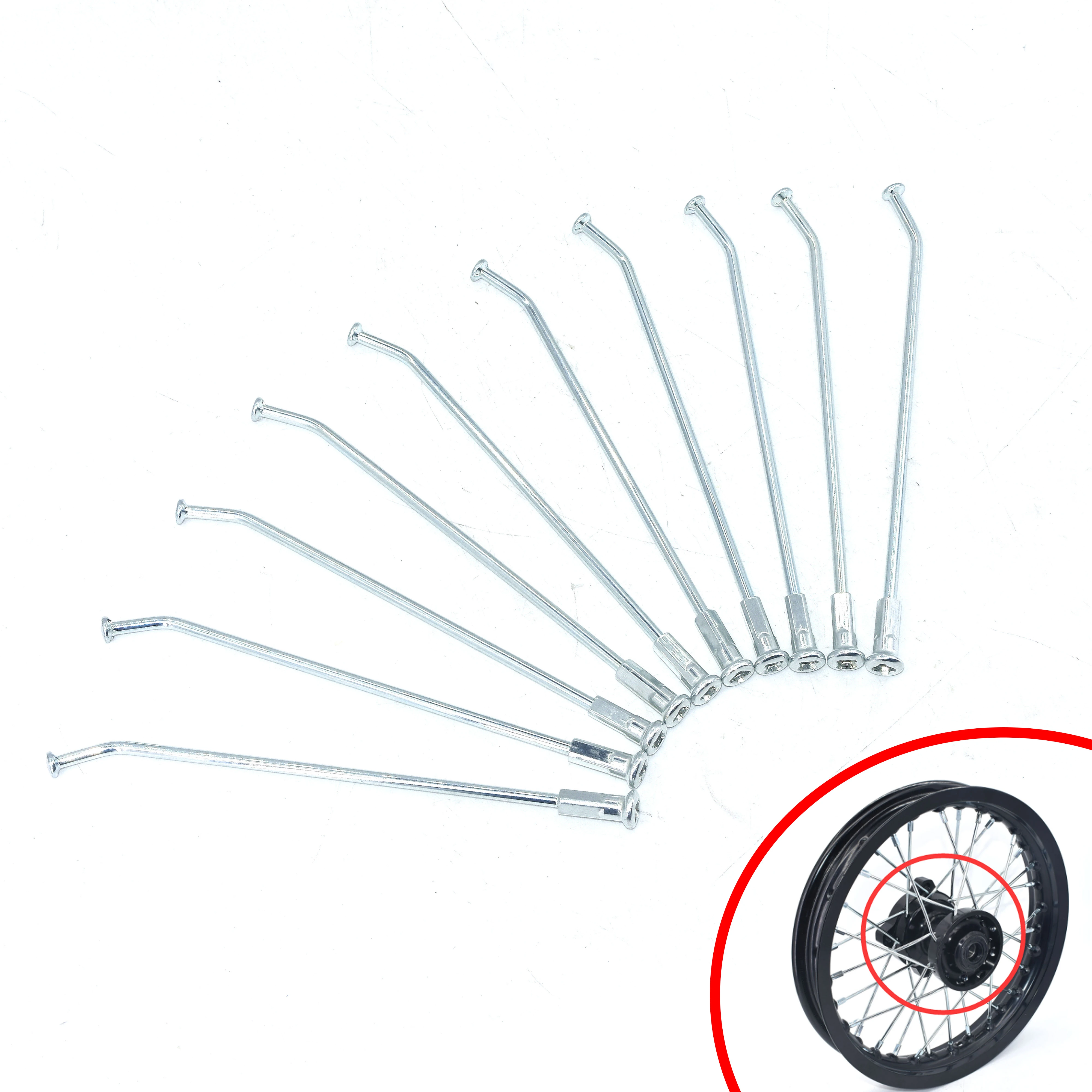 10pcs Spoke 10" 12" 14" 16" 17" 19" For Dirt Bike Front Or Rear Wheel ...