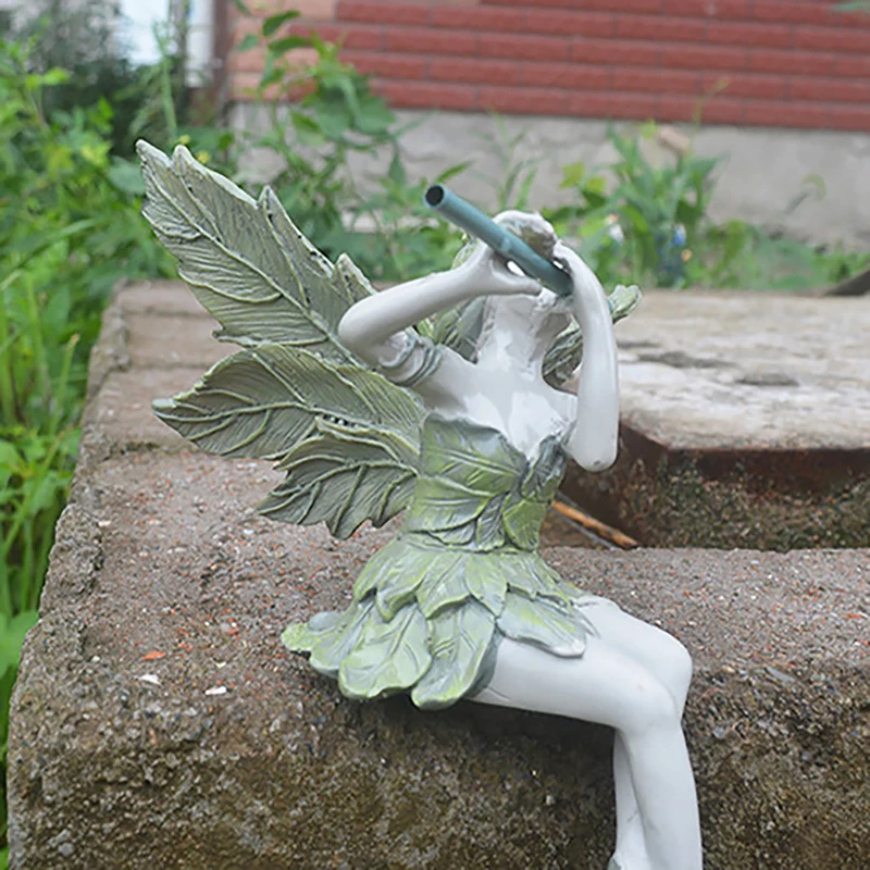 West-Wind-Fairy-Garden-Statue-Sitting-Flower-Fiary-Guardian-Angel ...