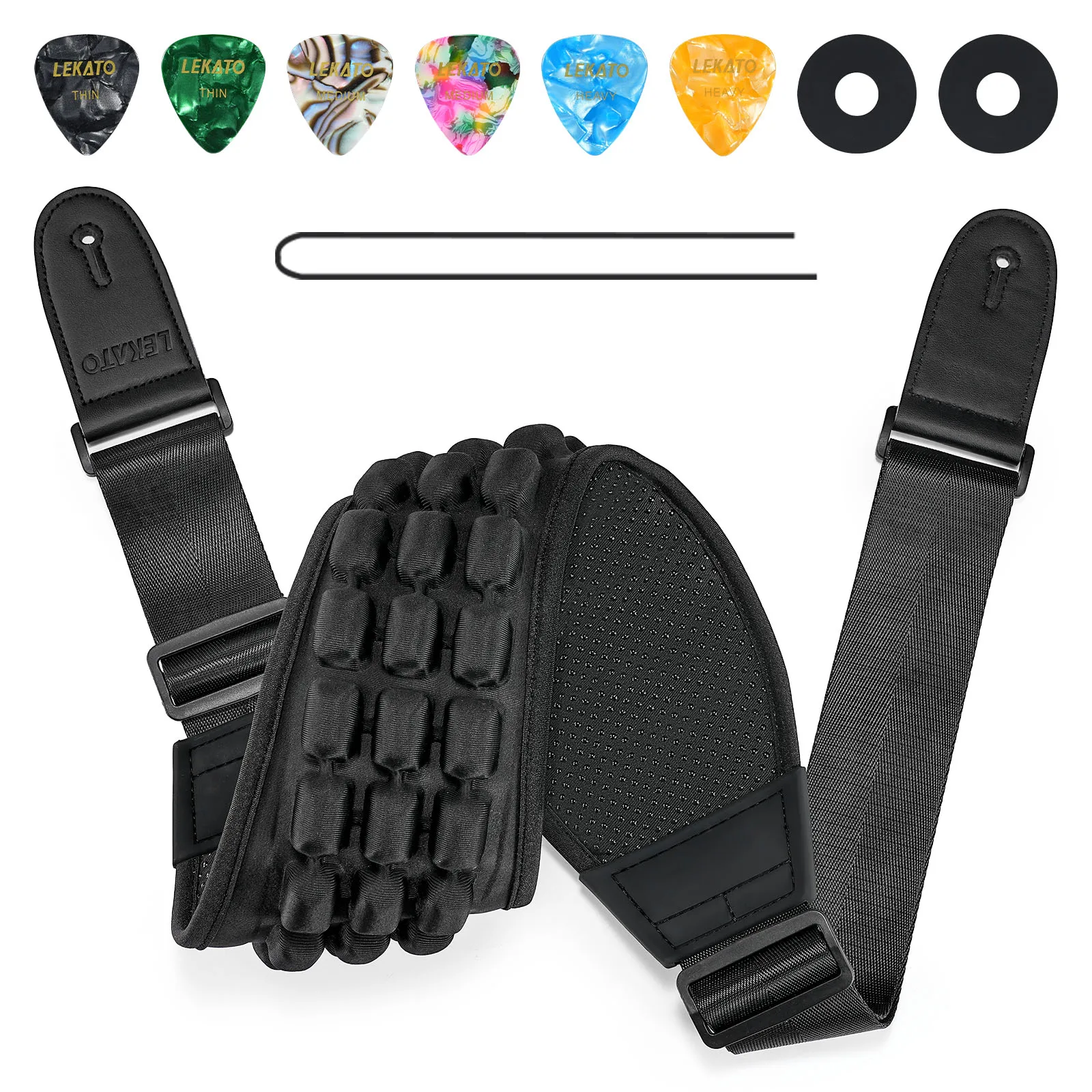 LEKATO-Bass-Guitar-Straps-for-Electric-Guitar-Bass-4-Wide-Padded-Guitar ...