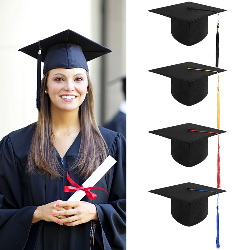 1Pc Black Graduation Hat For Adult Graduation Party Decoration 2023 ...