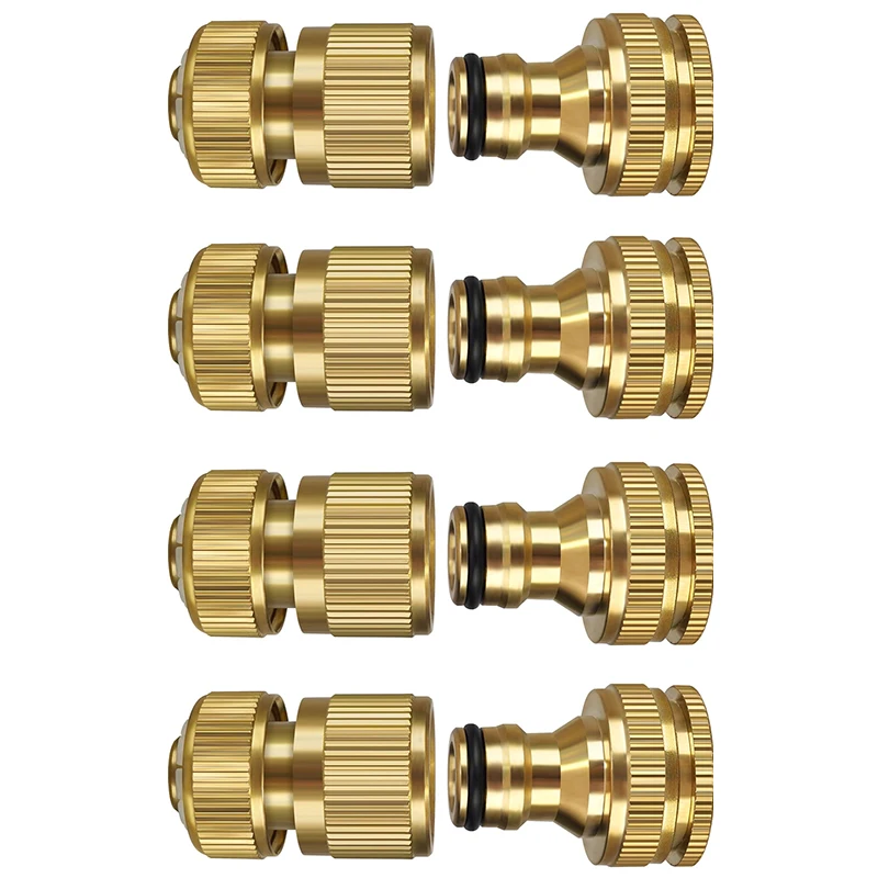Garden-Hose-Connector-Solid-Brass-Garden-Tap-Connector-1-2-Inch-and-3-4 ...