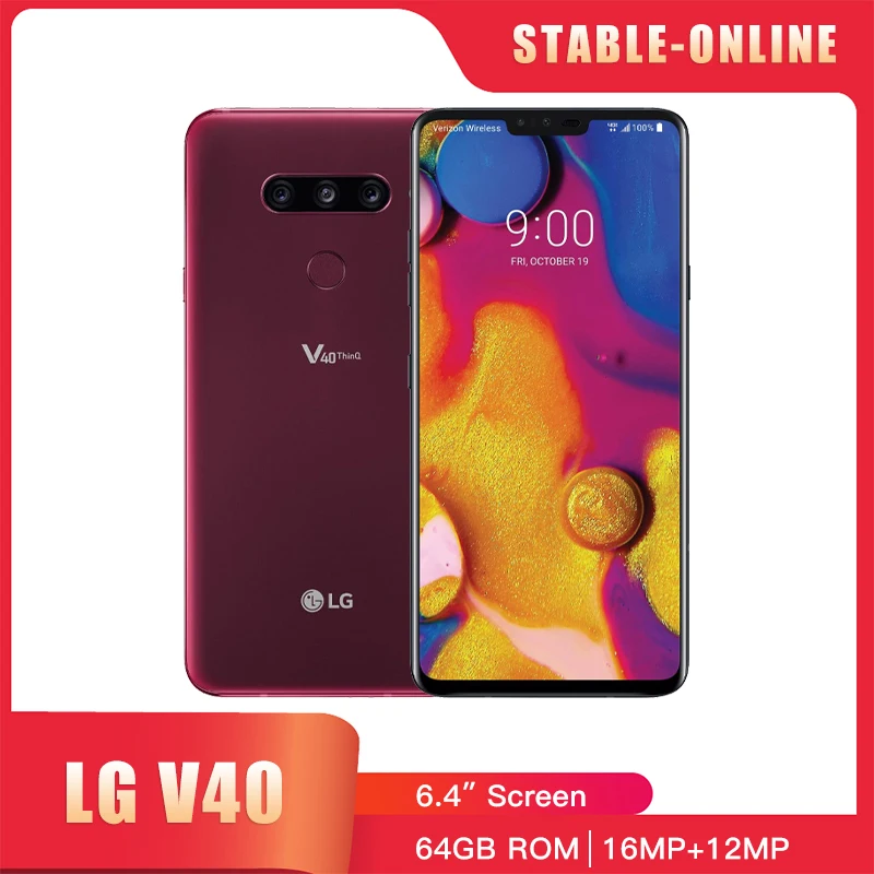 Original-LG-V40-ThinQ-4G-Mobile-Phone-V405UA-V409N-V405EBW-6-4-6GB-RAM ...