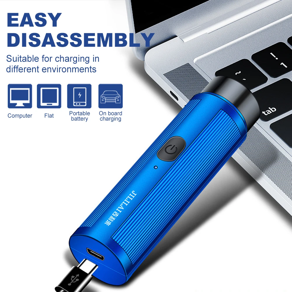 Blue 2 têtes - Mini rasoir électrique pour hommes, tondeuse à barbe ...