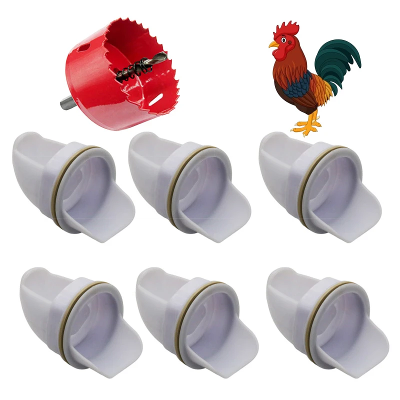 Automatic Gravity Chicken Duck Feeder Kit Rainproof Poultry Feeder For ...