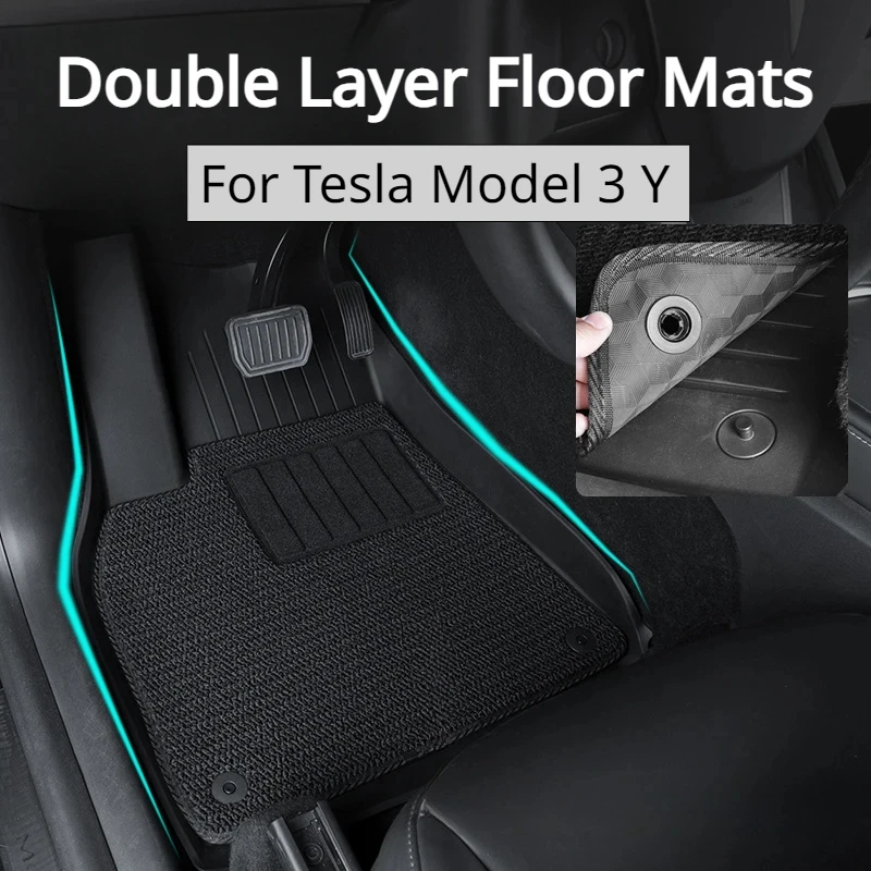 6PCS-Floor-Mats-for-Tesla-Model-3-Y-Double-Layer-3D-TPE-Menis-Carpet ...