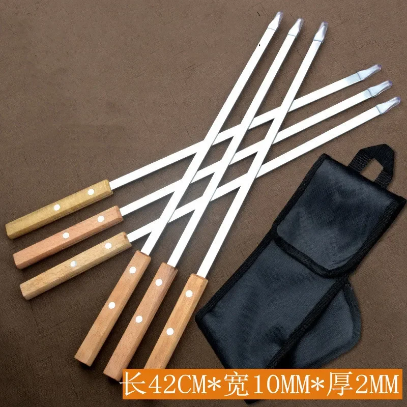 6Pcs-Set-Stainless-Steel-Barbecue-Meat-String-Skewer-Chunks-Of-Meat ...