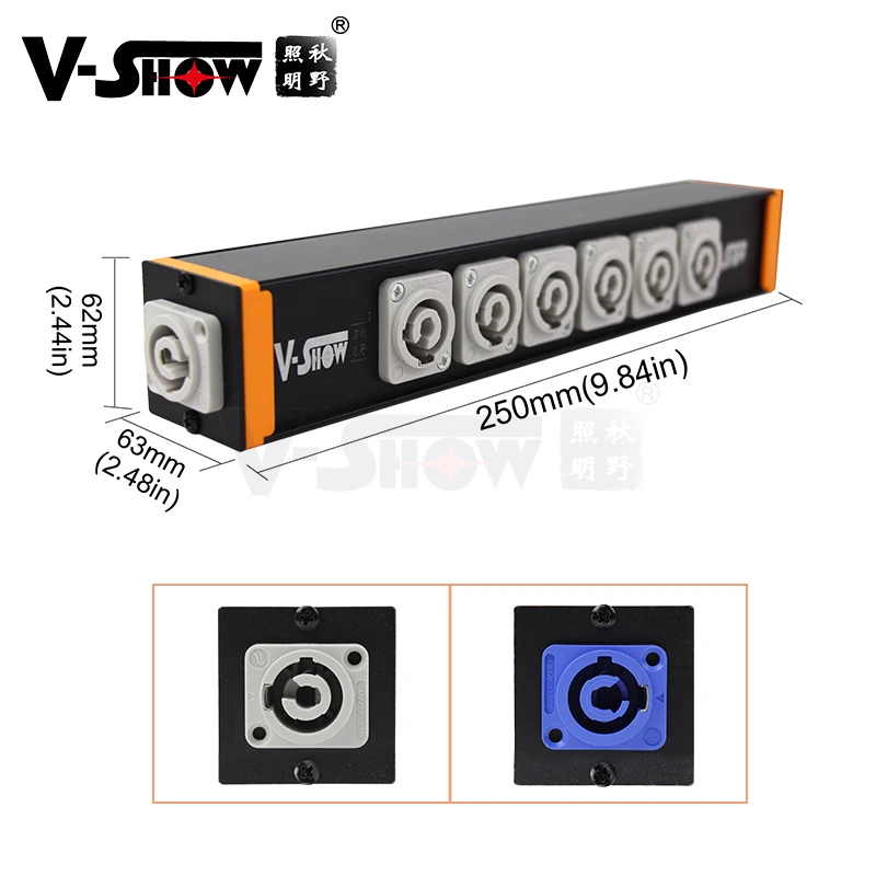 V-Show 6 Port Powercon Power Distribution Output Box