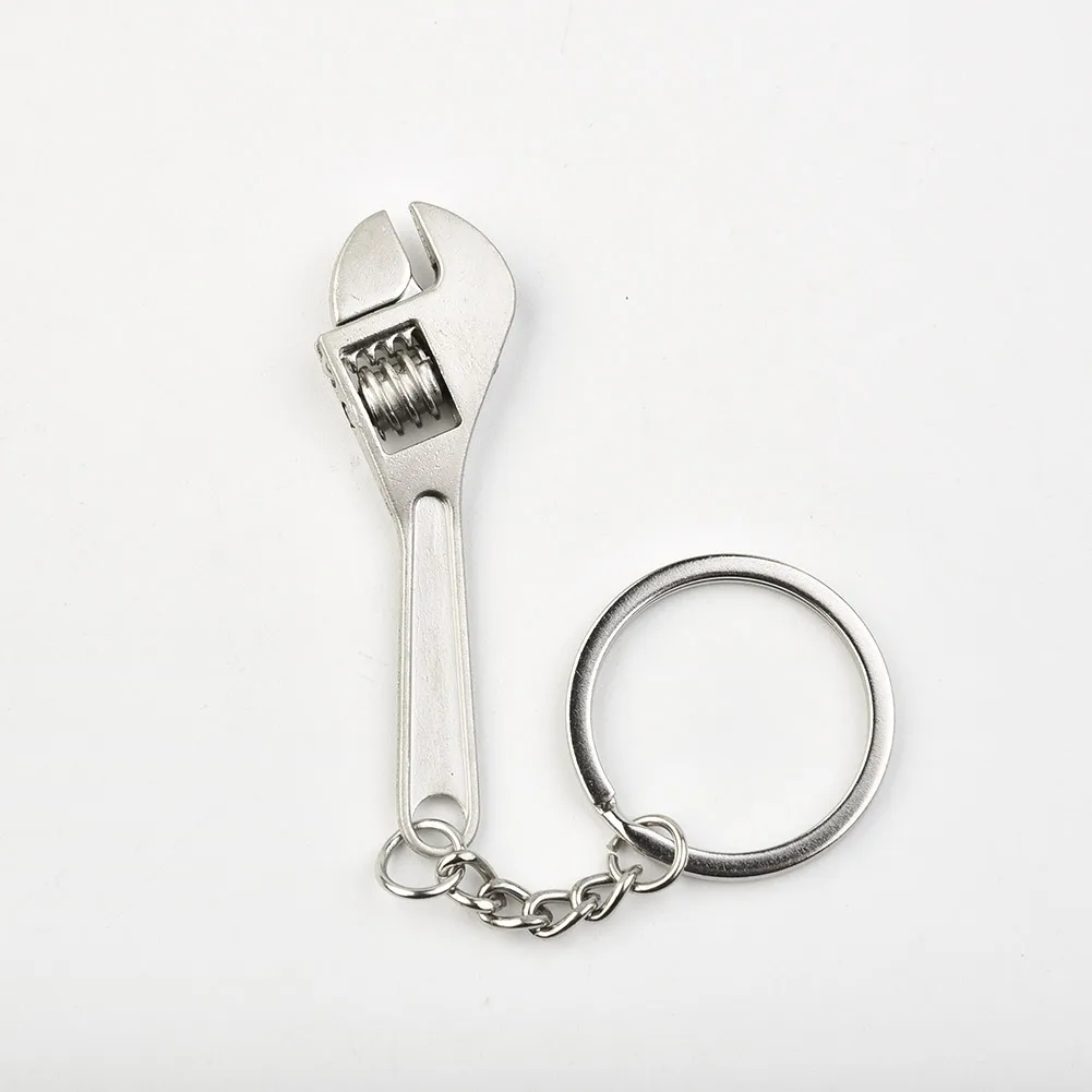 Car-Wrench-Style-Key-Chain-Creative-Fashion-Silver-Compact-Keychain ...