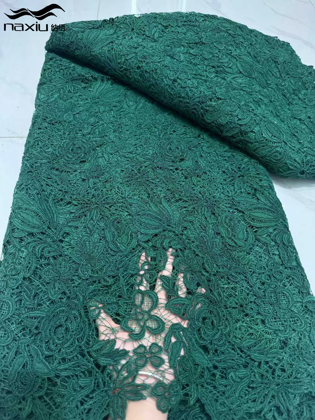 Madison Green High Quality African Nigerian Milk Silk Sequence Lace ...