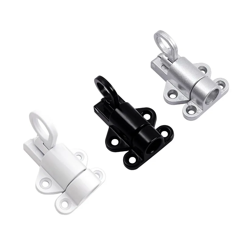 Aluminum Alloy Automatic Spring Bolt Door Latch - Security Pull Ring ...