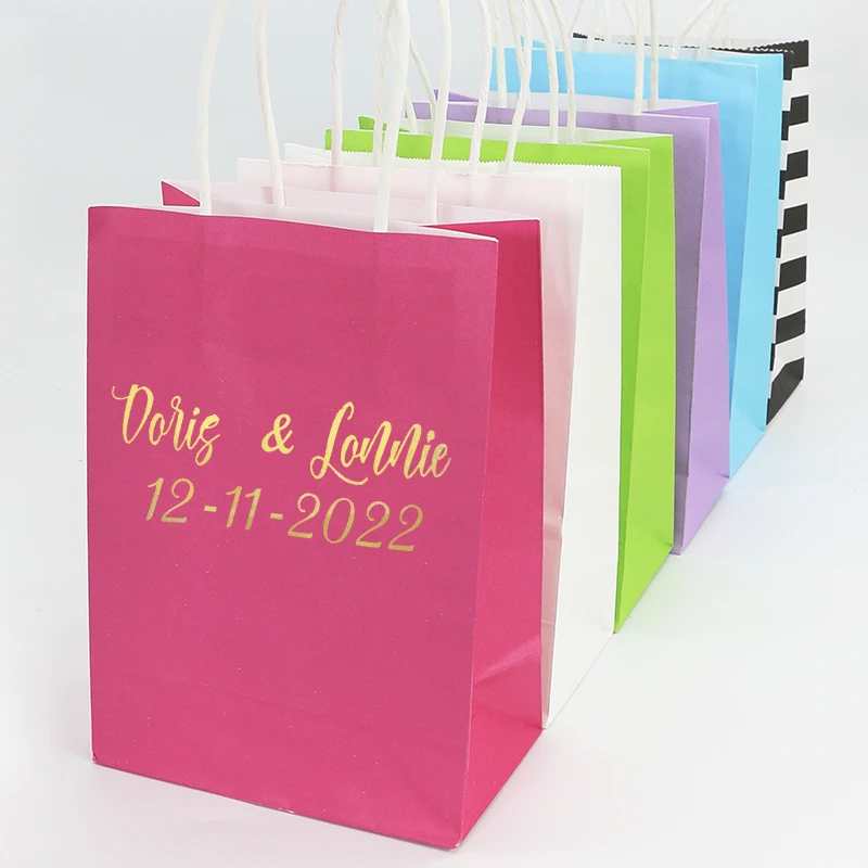 10pcs Customized Personalization Paper Bags Gift Bags Packing For ...
