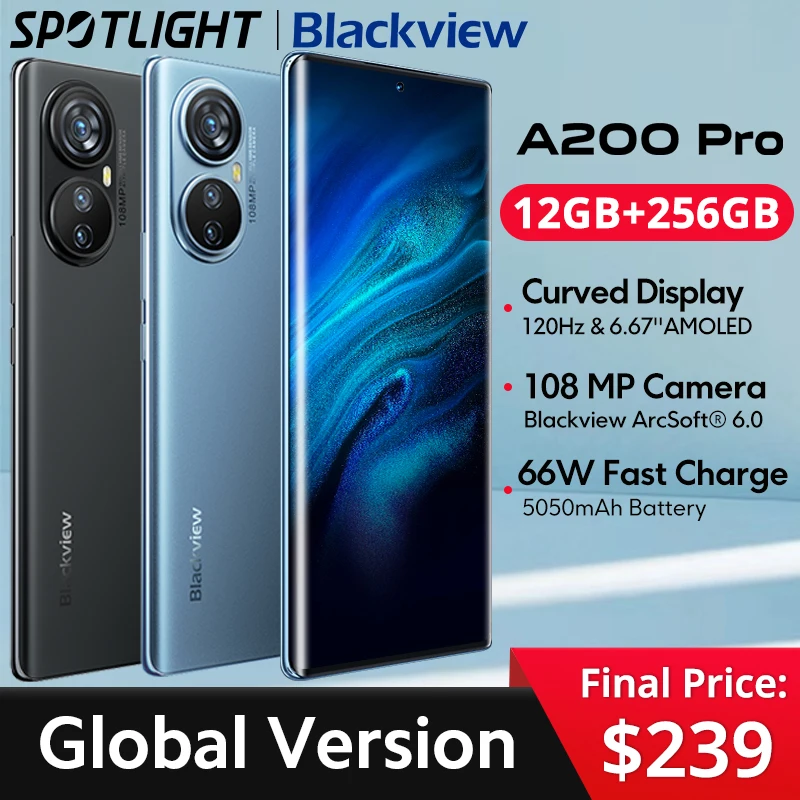 【Wereldpremière Blackview A200 Pro 12Gb Ram 256Gb Rom 120Hz Amoled ...