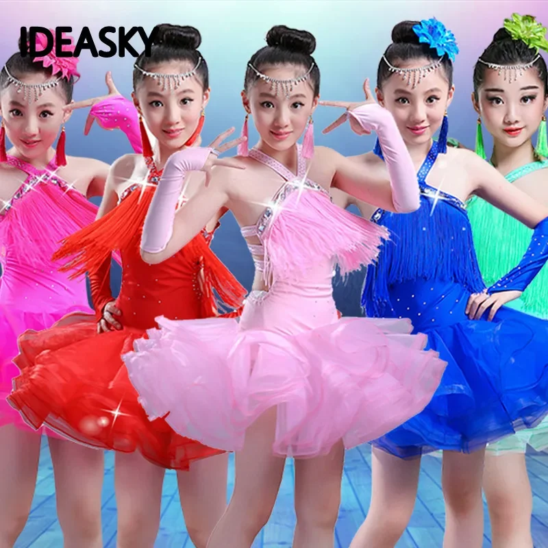 sexy-modern-latin-dance-dress-for-girls-competition-children-tassel ...