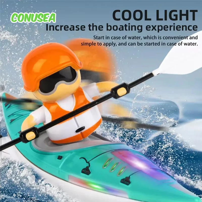 RC Boat rush wave Racing Speedboat Remote Control Paddling Kayak Race ...