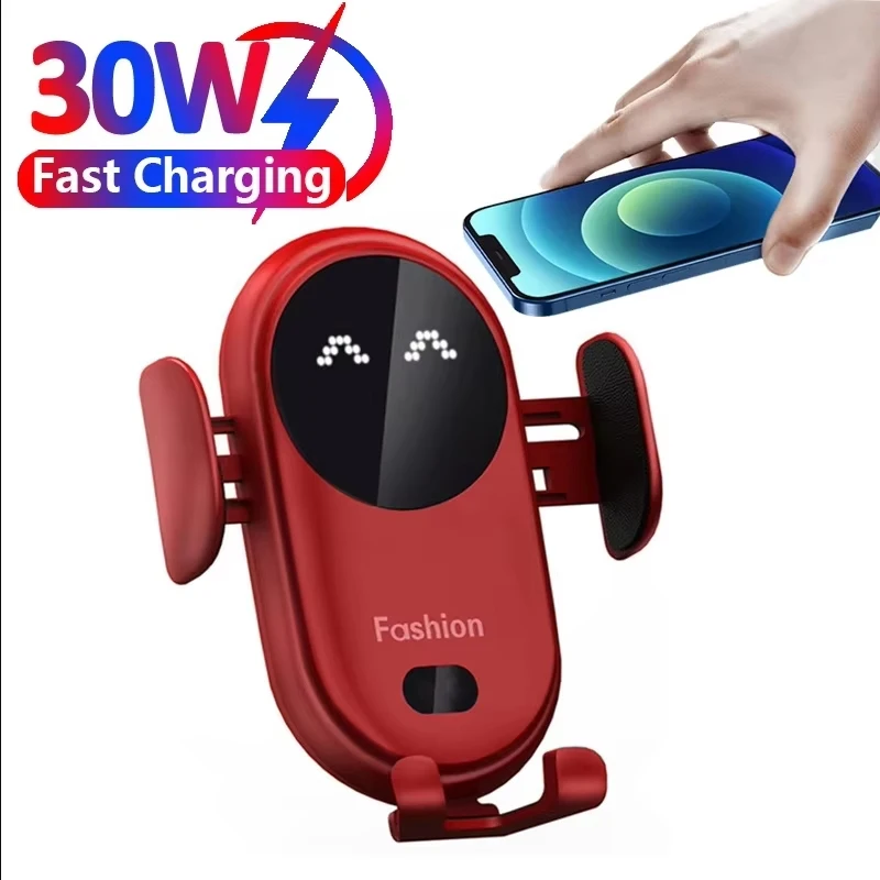 VIKEFON-30W-Car-Fast-Wireless-Charger-for-Air-Vent-Mount-Phone-Holder ...