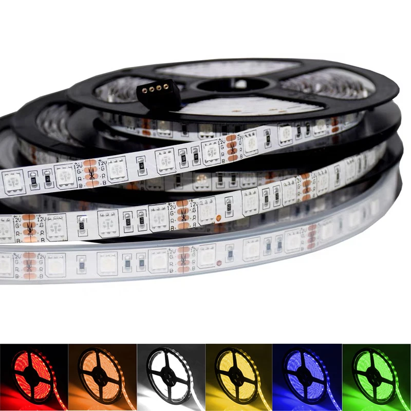 5V-12V-24V-RGB-Led-Light-Strip-TV-Backlight-Waterproof-5050-60Led-m-5M ...