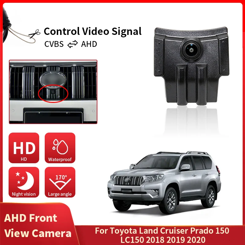 AHD Car Front View Camera For Toyota Land Cruiser Prado 150 LC150 2018 ...