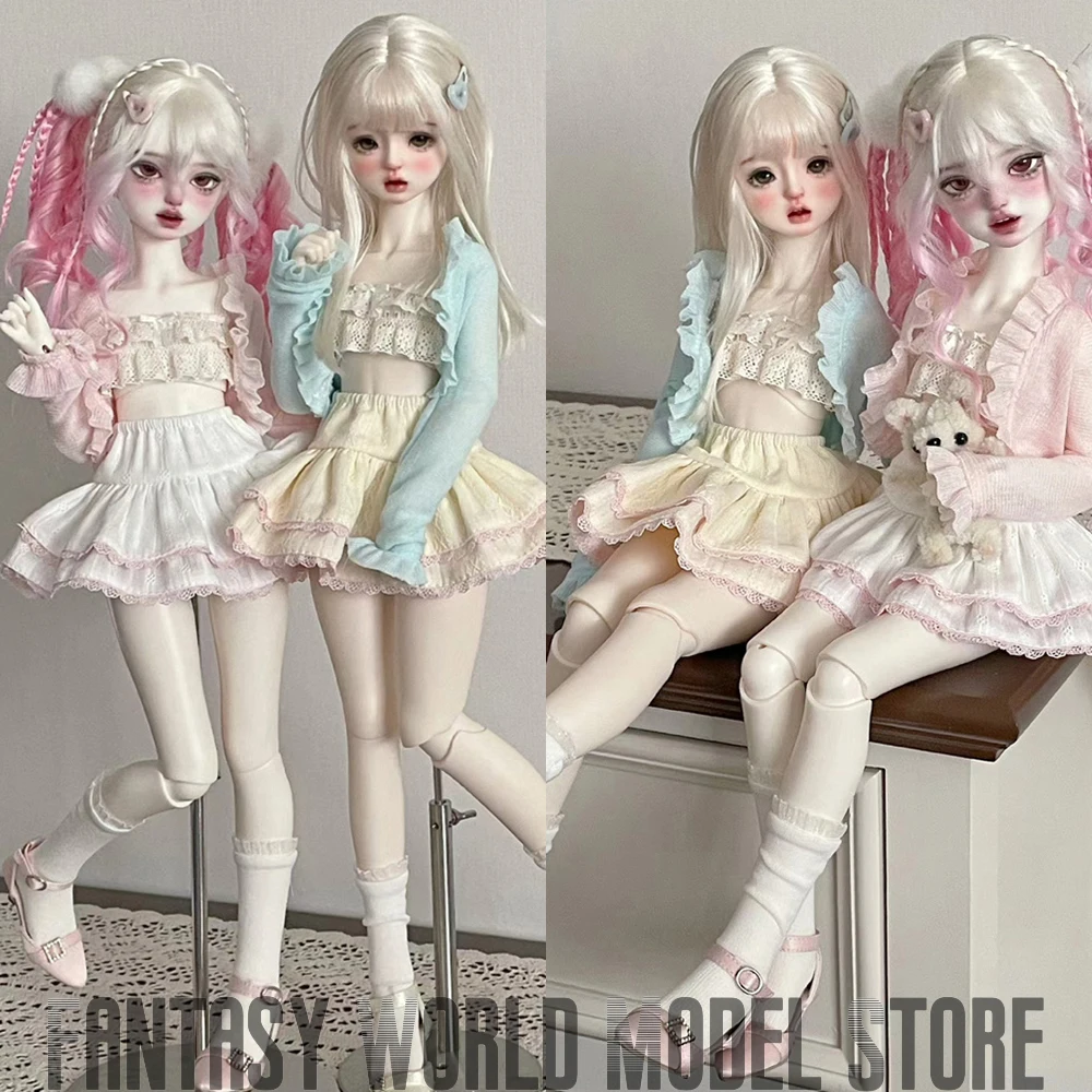 3-Piece-Set-1-4-BJD-Doll-Summer-Sweet-Clothes-Suit-Cardigan-Suspender ...
