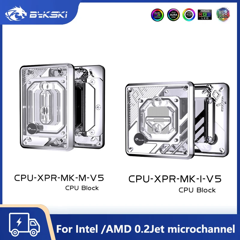 Bykski CPU Custom Block For INTEL LGA1700 1200 2011 / AMD Ryzen 9/5/7 0 ...