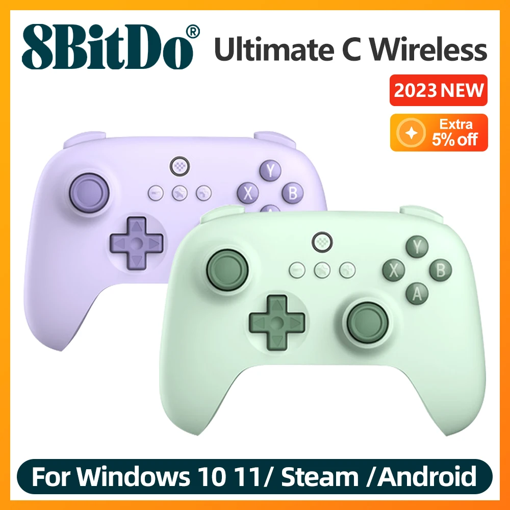 8bitdo Ultimate C Wireless Gaming controle for PC Windows 10 11 Steam PC Raspberry Pi andróide ...