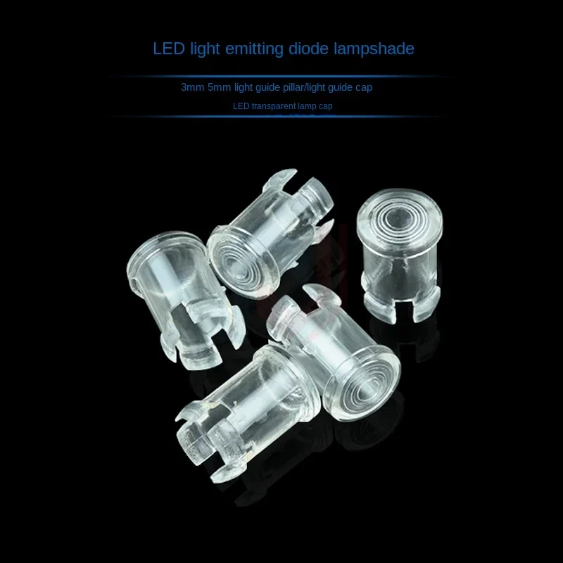 50Pcs-lot-3MM-5mm-LED-Light-Emitting-Diode-Lampshade-Light-Guide-Light ...