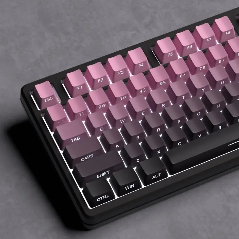 Black-Pink-Gradient-Keycap-Dip-Dye-Doubleshots-PBT-for-keyboard-87-tkl ...