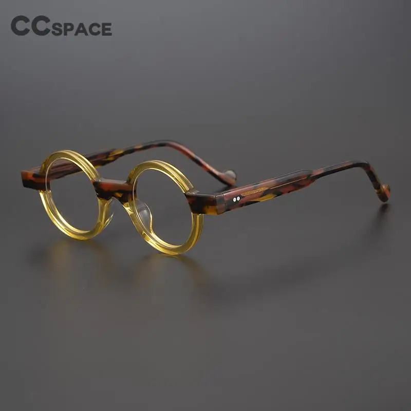 55104-Vintage-Round-Acetate-Eyeglasses-Frame-Men-Myopia-Prescription ...