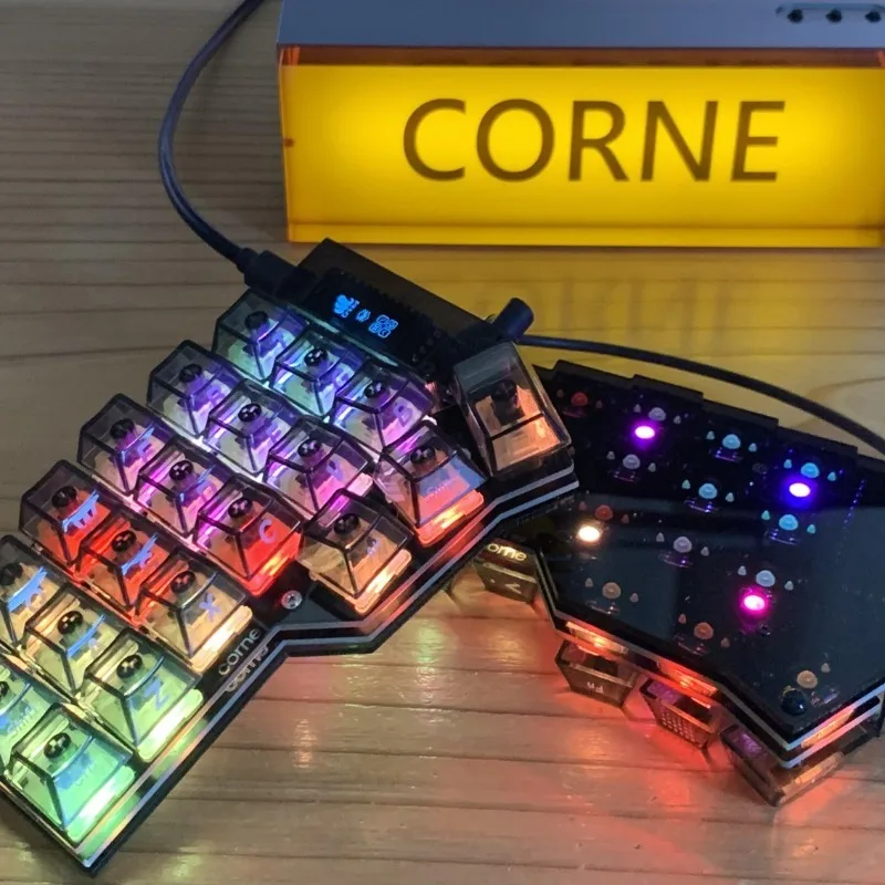 Corne-Split-Mechanical-Keyboard-Fr4-Positioning-Plate-Three-layer-Shell ...