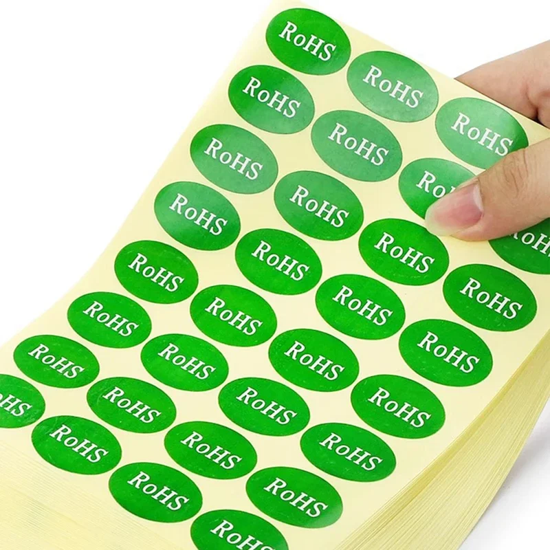 RoHS-Oval-Sticker-Green-Environmental-Label-HSF-Label-Sticker-Oval-Strong-Adhesive-European ...