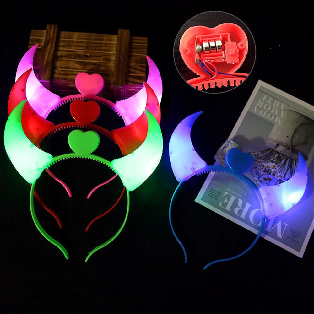 Led-Devil-Horn-Light-Up-Headband-Evil-Halloween-Christmas-Party-Decor ...