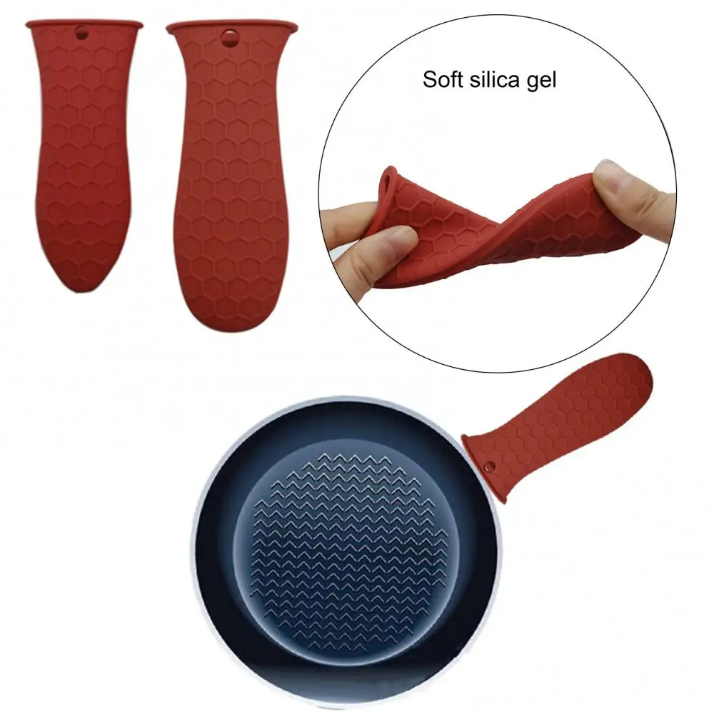 Silicone Kitchen Tool Heat Insulated Anti scald Pot Handle Cover Holder ...
