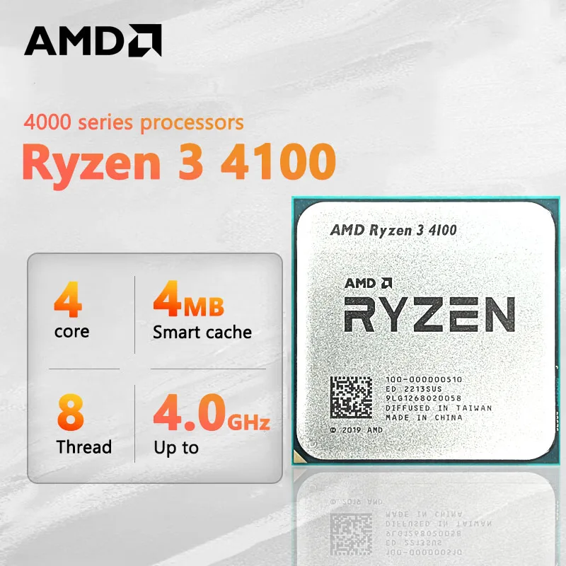 AMD Ryzen 3 4100 - Ryzen 3 4000 Series Quad-Core Socket AM4 65W None ...