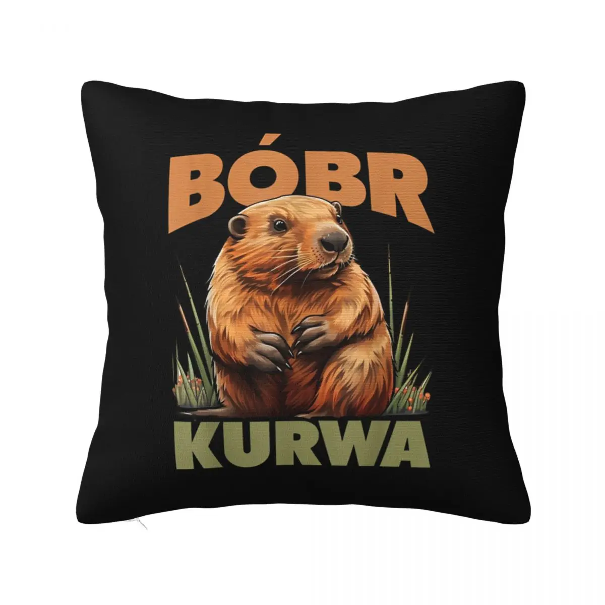 Bobr-Kurwa-Square-Pillow-Covers-Polyester-Living-Room-Bober-Beaver ...