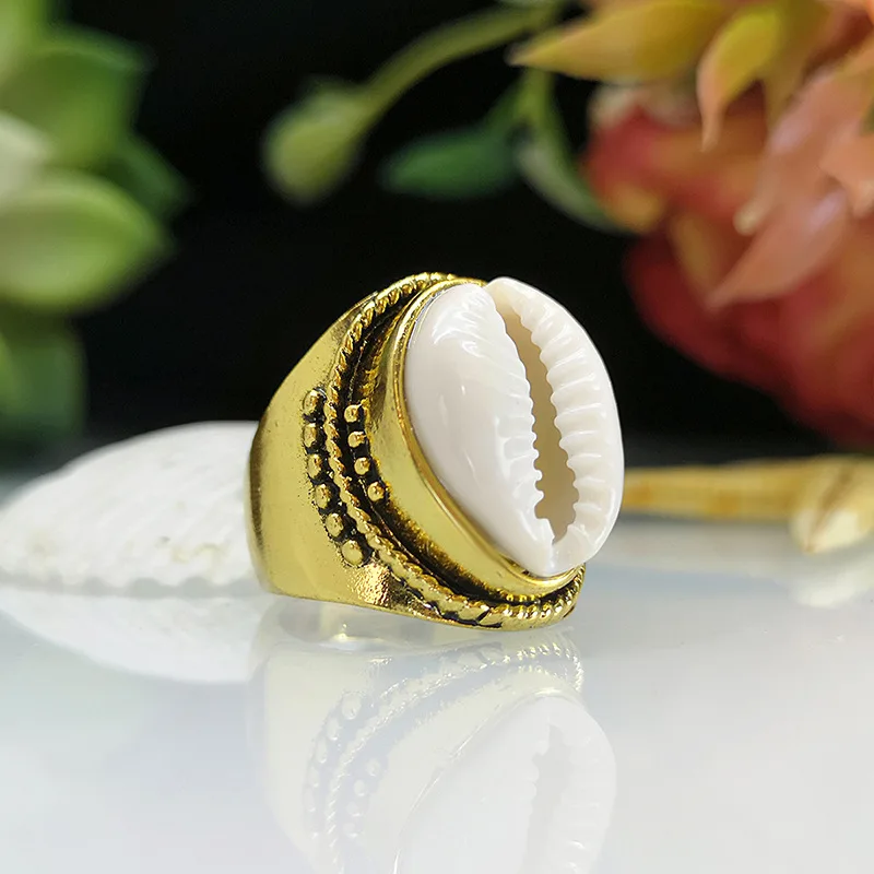 Fashion-Bohemian-Wind-Natural-Shell-Ring-for-Men-Women-Popular-Personalized-Exaggerated-Ring ...