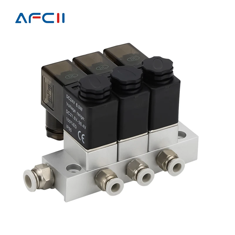 2v025-Multi-way-Combination-Manifold-Pneumatic-Solenoid-valve-12V-24V ...