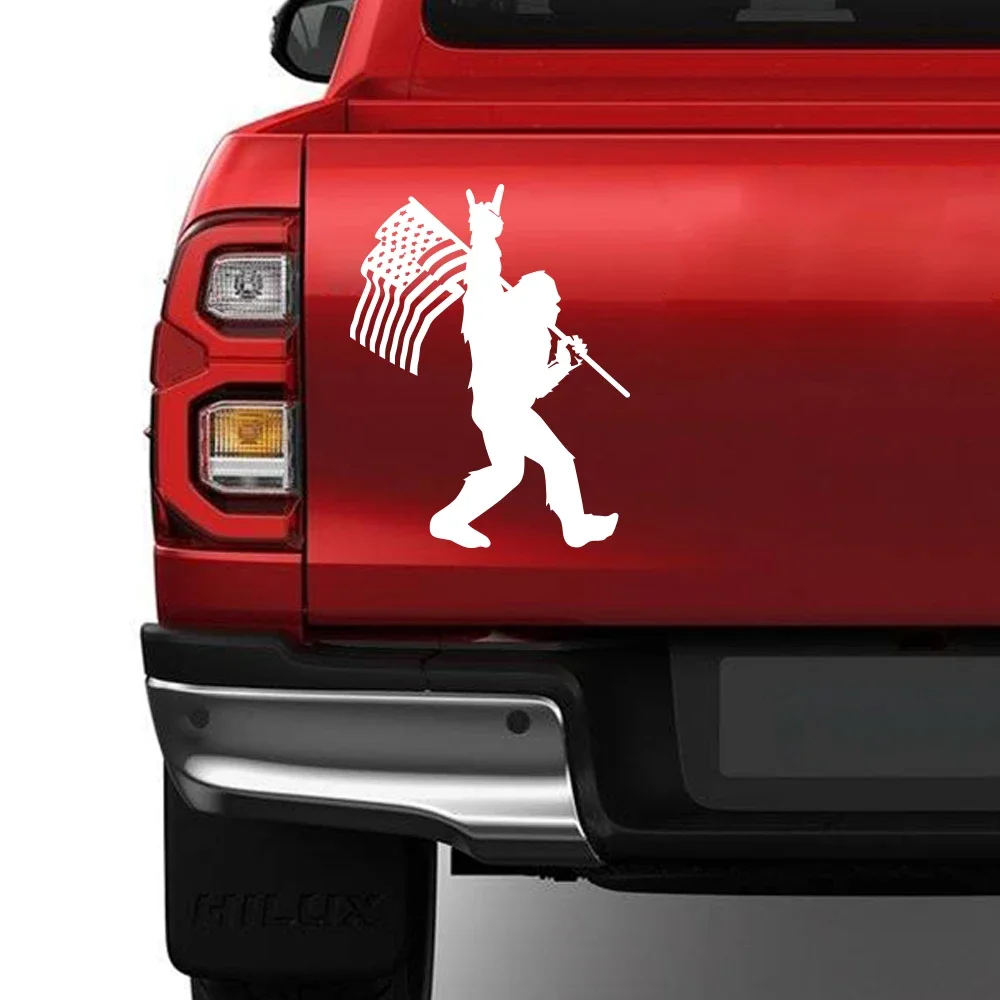 Car-Sticker-Bigfoot-Sasquatch-American-Flag-Yeti-Decor-Decal-Conspiracy ...