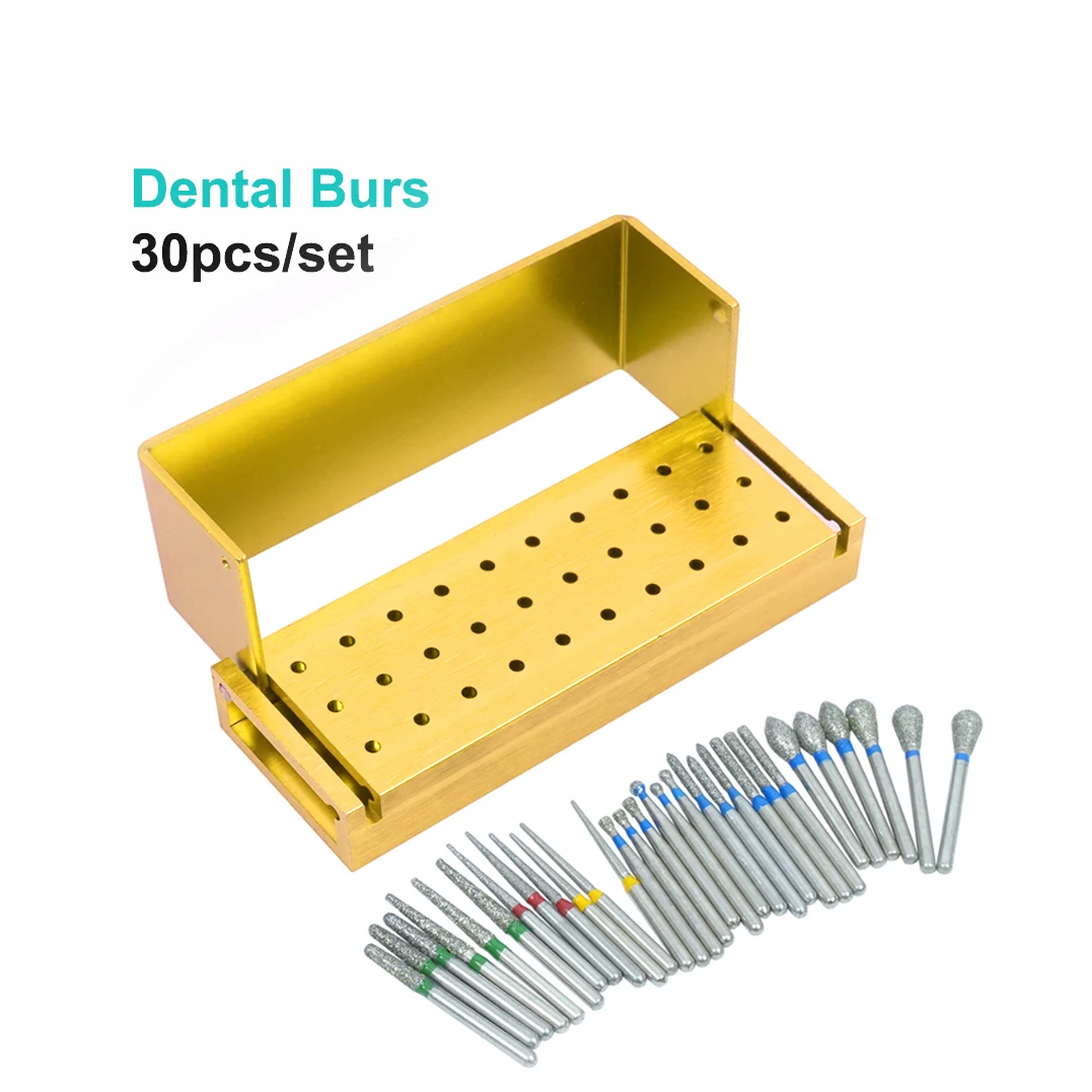 30pcs-Dental-Diamond-Burs-Drill-Disinfection-Block-High-Speed-Handpiece ...