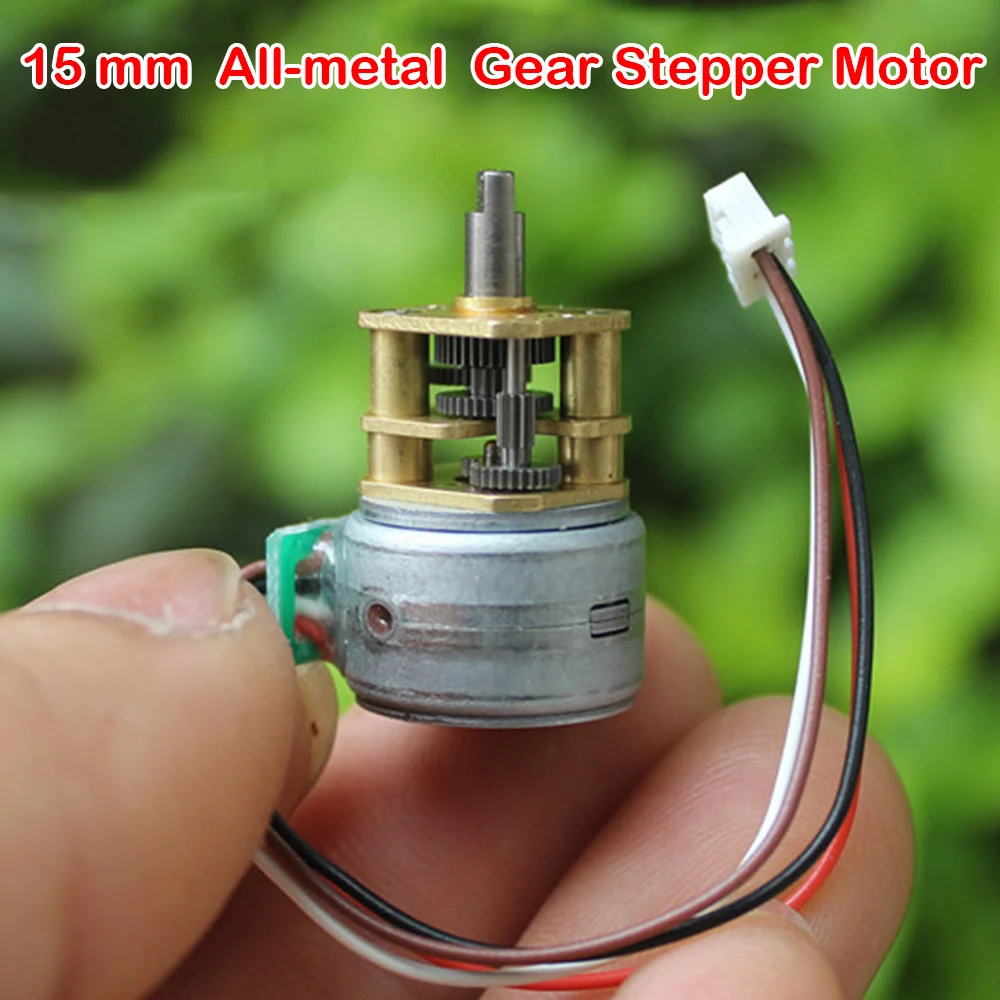 Brand-New-Mini-2-phase-4-wire-Geared-Stepper-Motor-15mm-Stepper-All ...