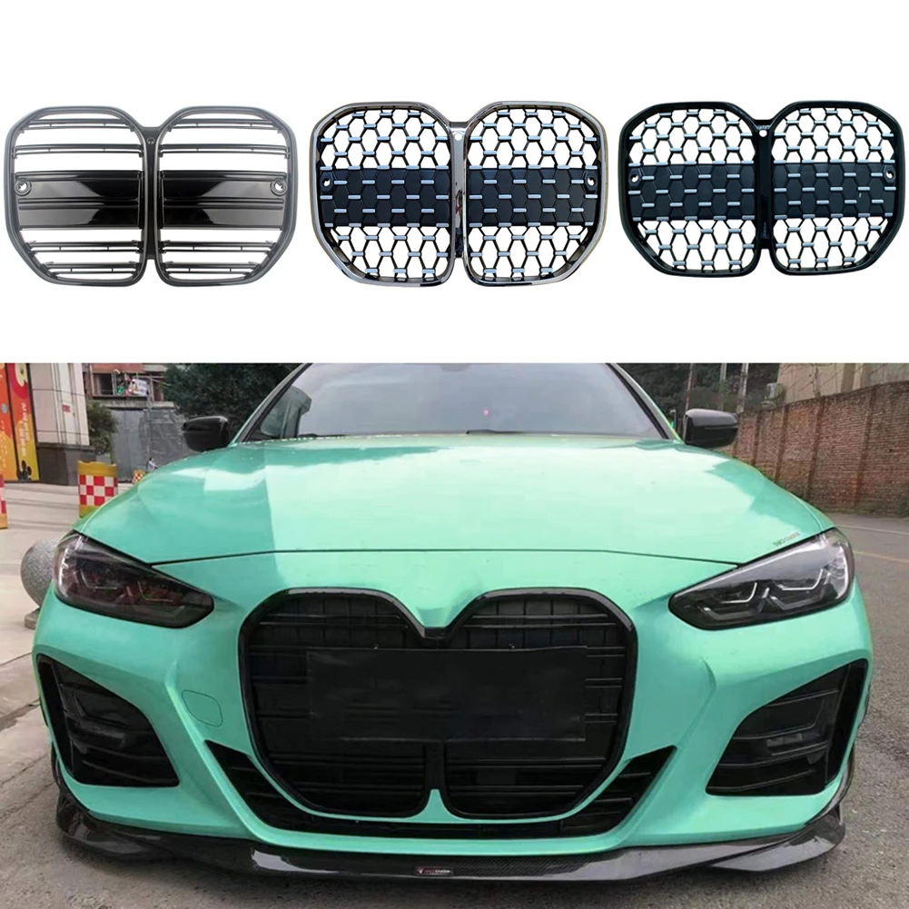 Front Center Grille Grills Meteor Grille Fit For Bmw G26 4-series Coupe ...